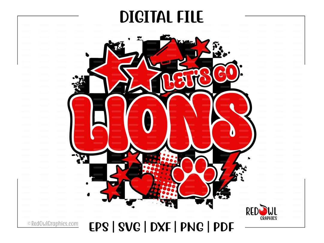 Lion Svg, Lions Svg, Lion, Lions, Retro, Checker Board, Svg, Dxf, Eps ...