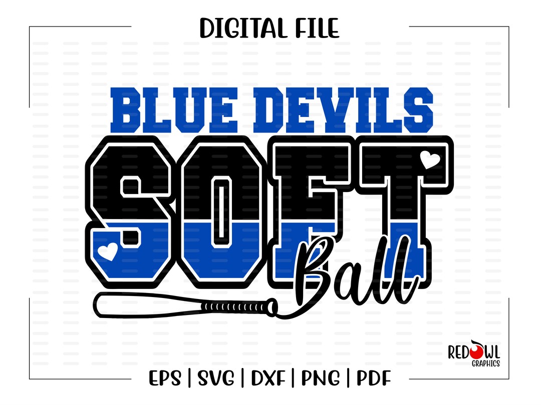 Softball Svg, Blue Devil Softball Svg, Blue, Devil, Softball, Svg, Dxf ...
