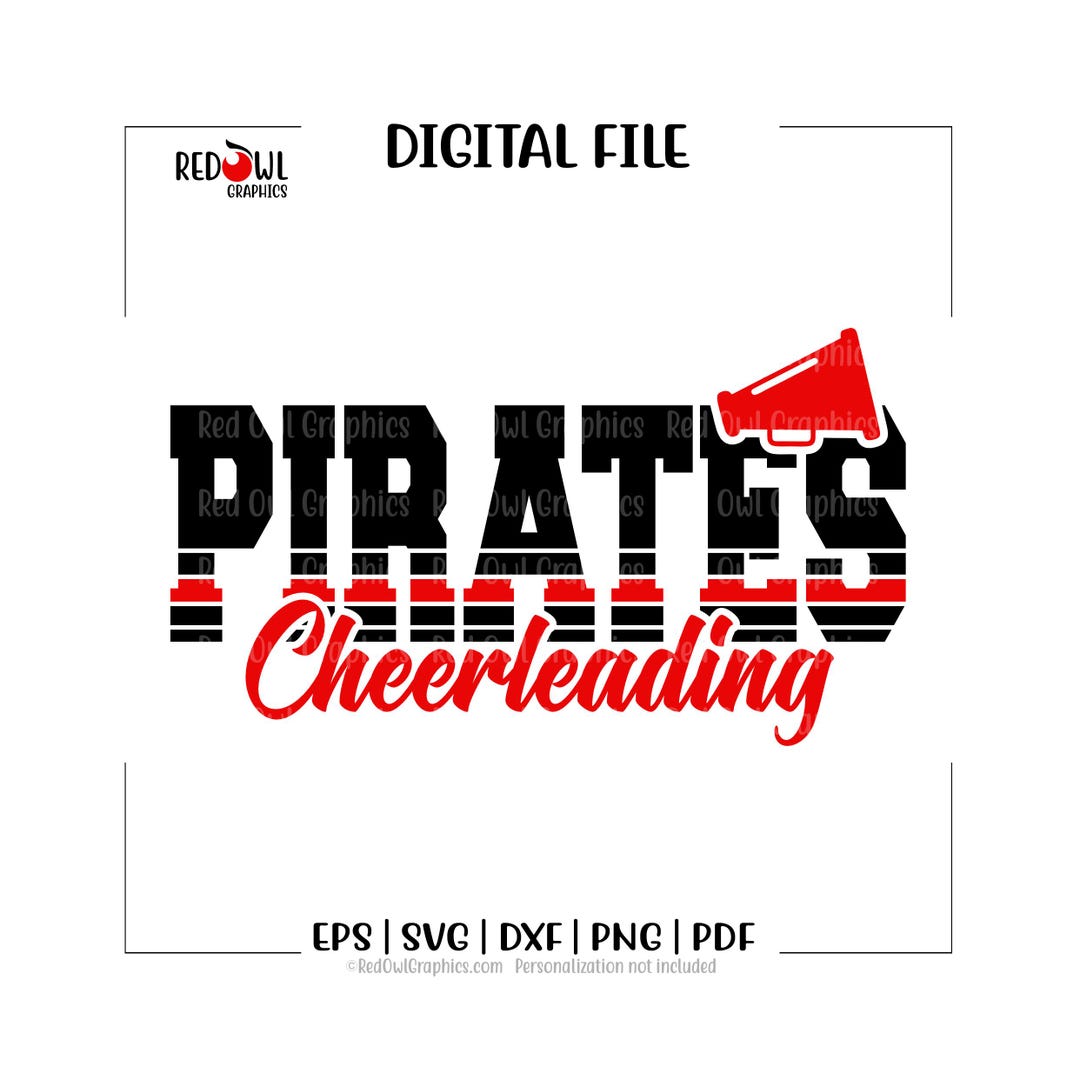 Pirates Cheerleading SVG, School Mascot Cheerleader, Cheer, Clipart,svg ...