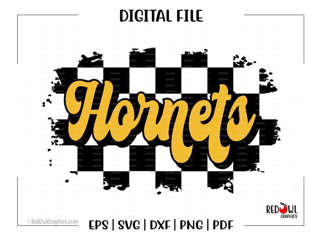 Hornet Svg, Hornets Svg, Hornet, Hornet, Retro, Checker, Svg, Dxf, Eps ...