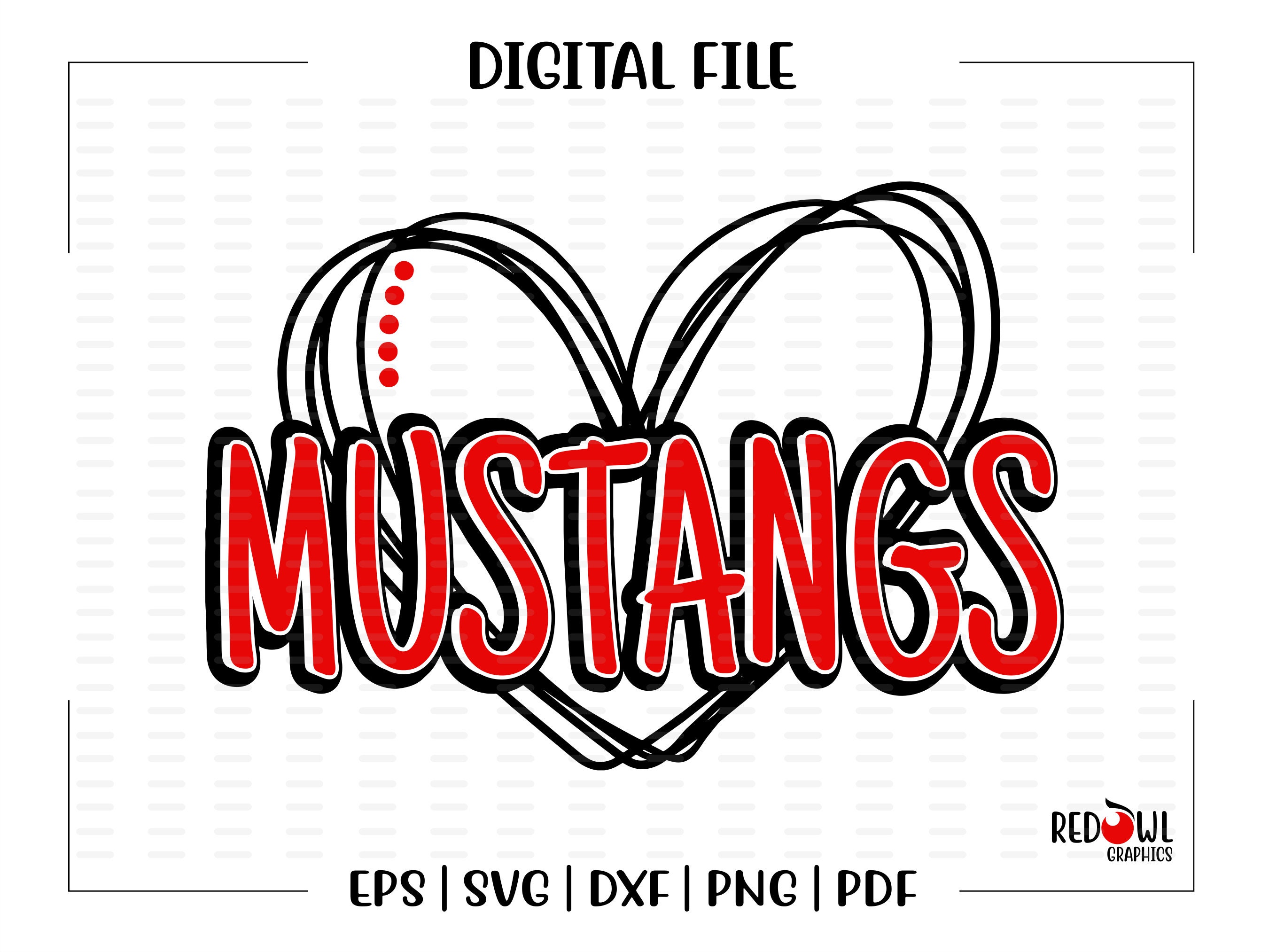 Mustangs Svg Mustang Svg Mustang Mustangs Heart Love - Etsy