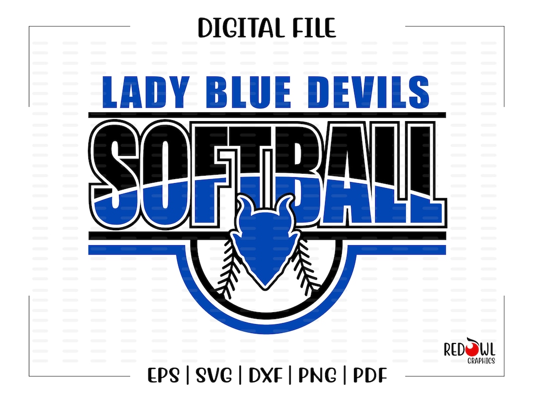 Softball Svg, Lady Blue Devils Softball Svg, Lady, Blue Devil, Softball ...