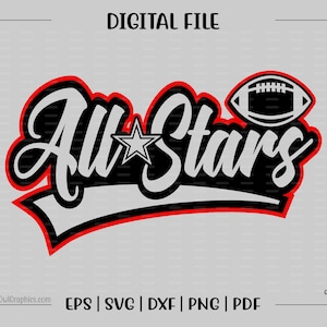 All Star Svg, All-star Svg, Football Svg, Football, All Stars, All ...