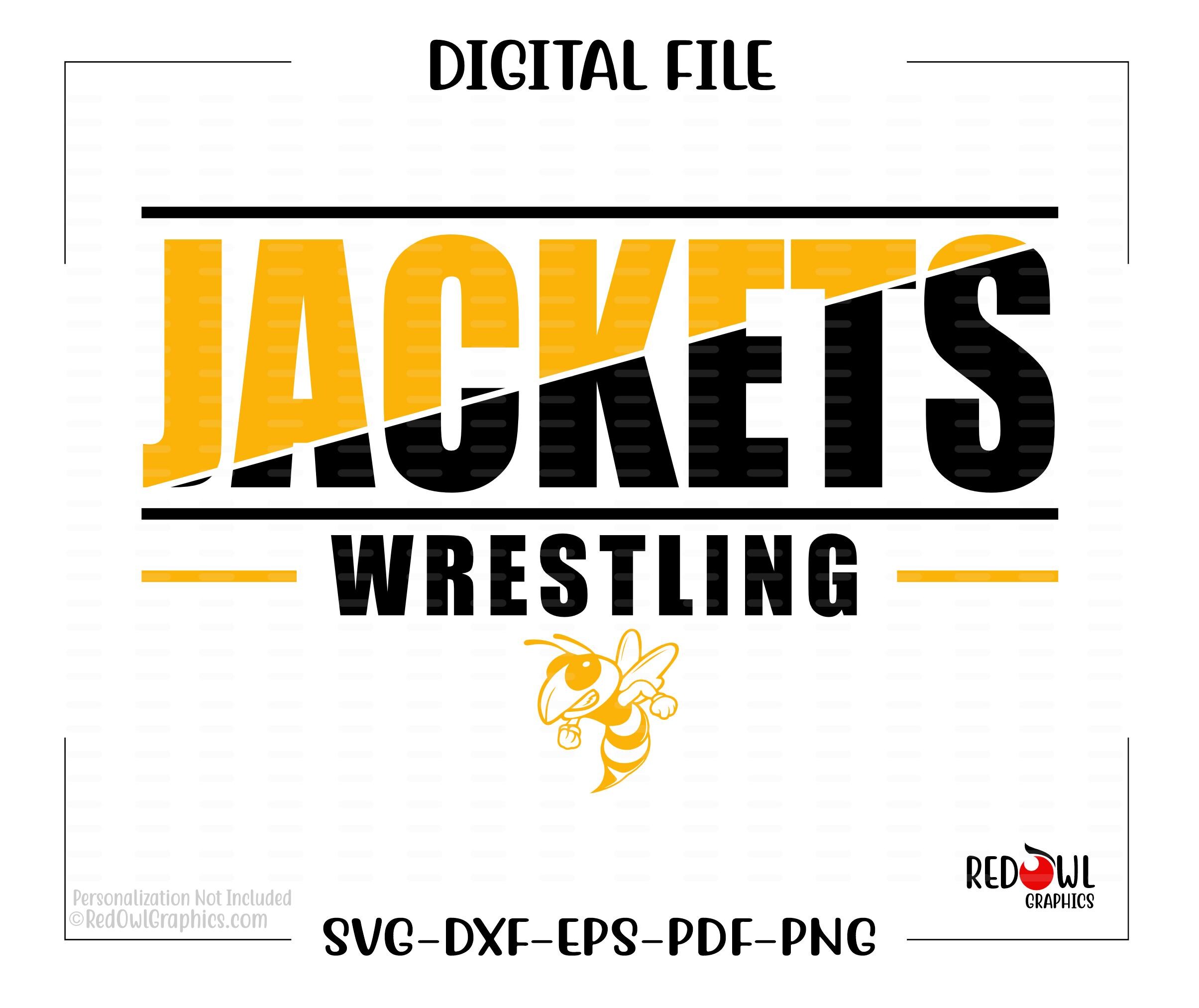 Wrestling Svg, Jackets Svg, Yellowjackets, Jackets Wrestling, Yellow ...