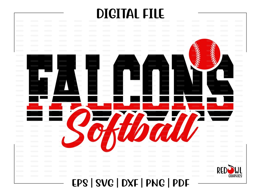 Softball Svg, Falcon Softball Svg, Falcon, Falcons, Softball, Svg, Dxf ...
