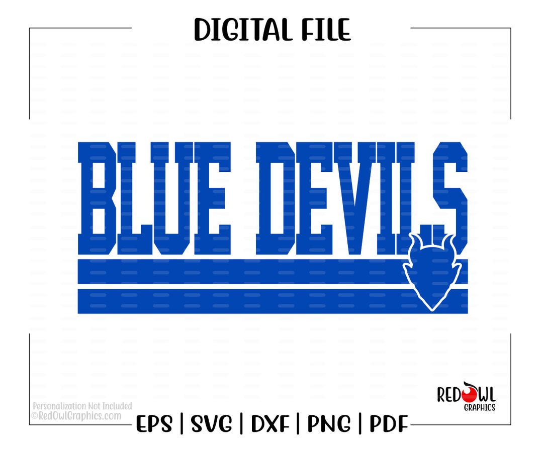 Blue Devil Svg, Devils Svg, Blue Devil, Blue Devils, Devil, Svg, Dxf ...
