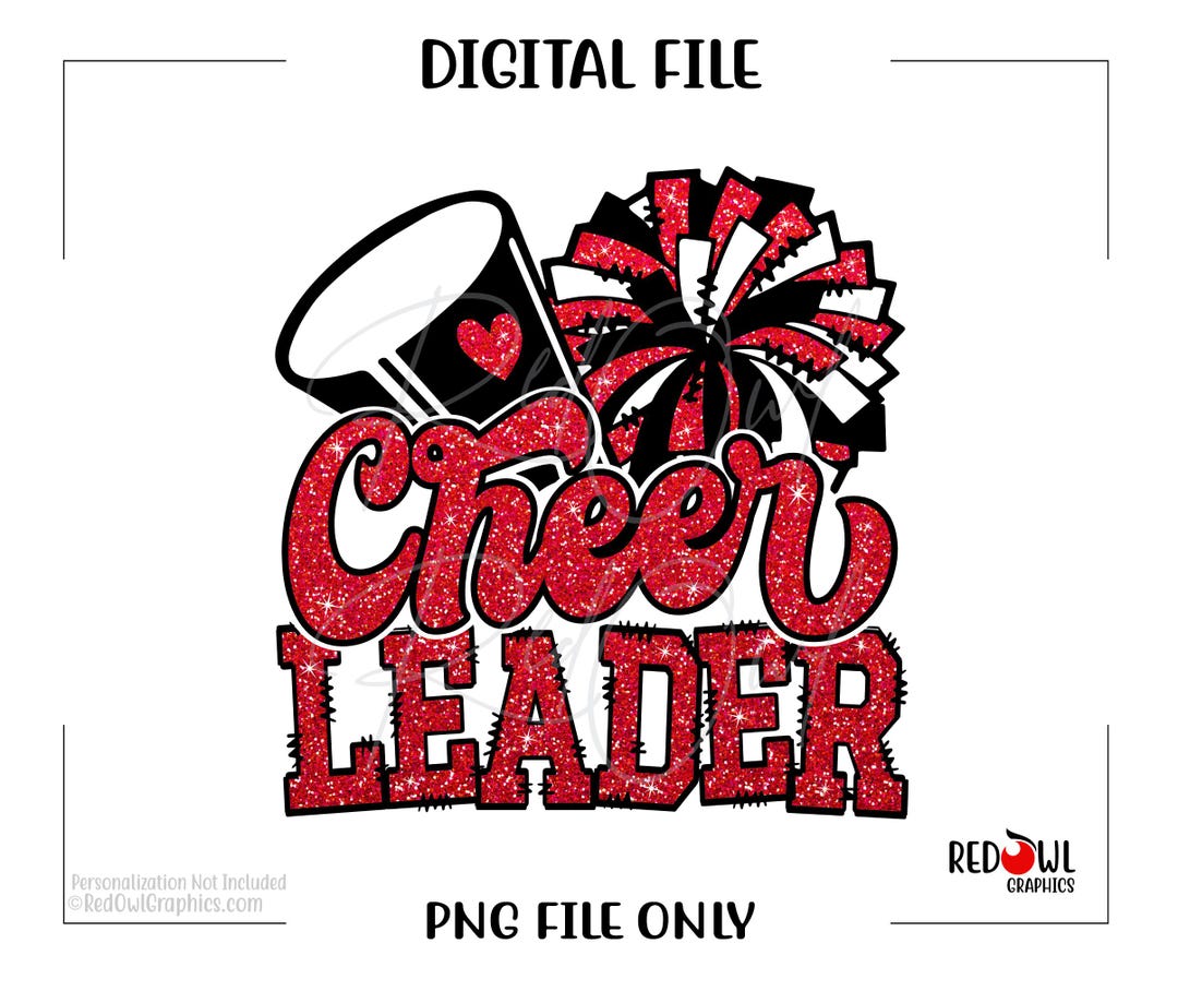 Cheerleader Png, Cheer Png, Cheerleading Png, Red, Glitter, Sparkle ...