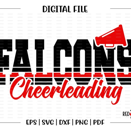 Cheerleading Svg Falcon Cheerleading Falcon Falcons Cheer - Etsy