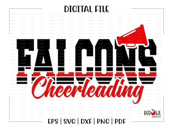 Cheerleading Svg Falcon Cheerleading Falcon Falcons Cheer | Etsy