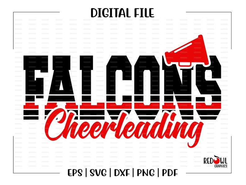 Cheerleading Svg Falcon Cheerleading Falcon Falcons Cheer | Etsy
