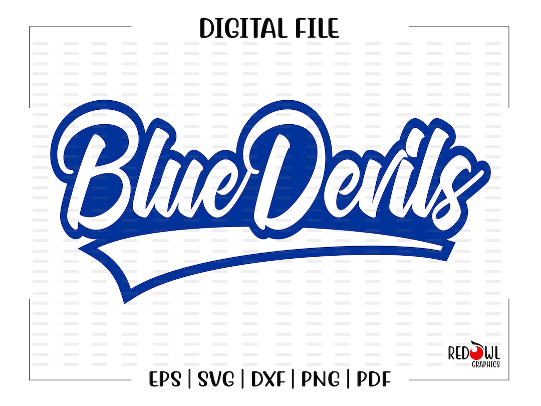 Blue Devil Svg, Devils Svg, Blue Devil, Blue Devils, Devil, Svg, Dxf ...