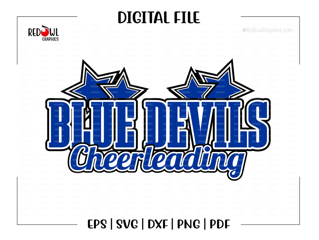 Cheerleader Svg, Blue Devil Cheerleader, Blue Devil, Cheer, Cheerleader ...