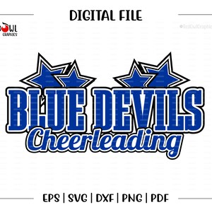 Cheerleader Svg, Blue Devil Cheerleader, Blue Devil, Cheer, Cheerleader ...