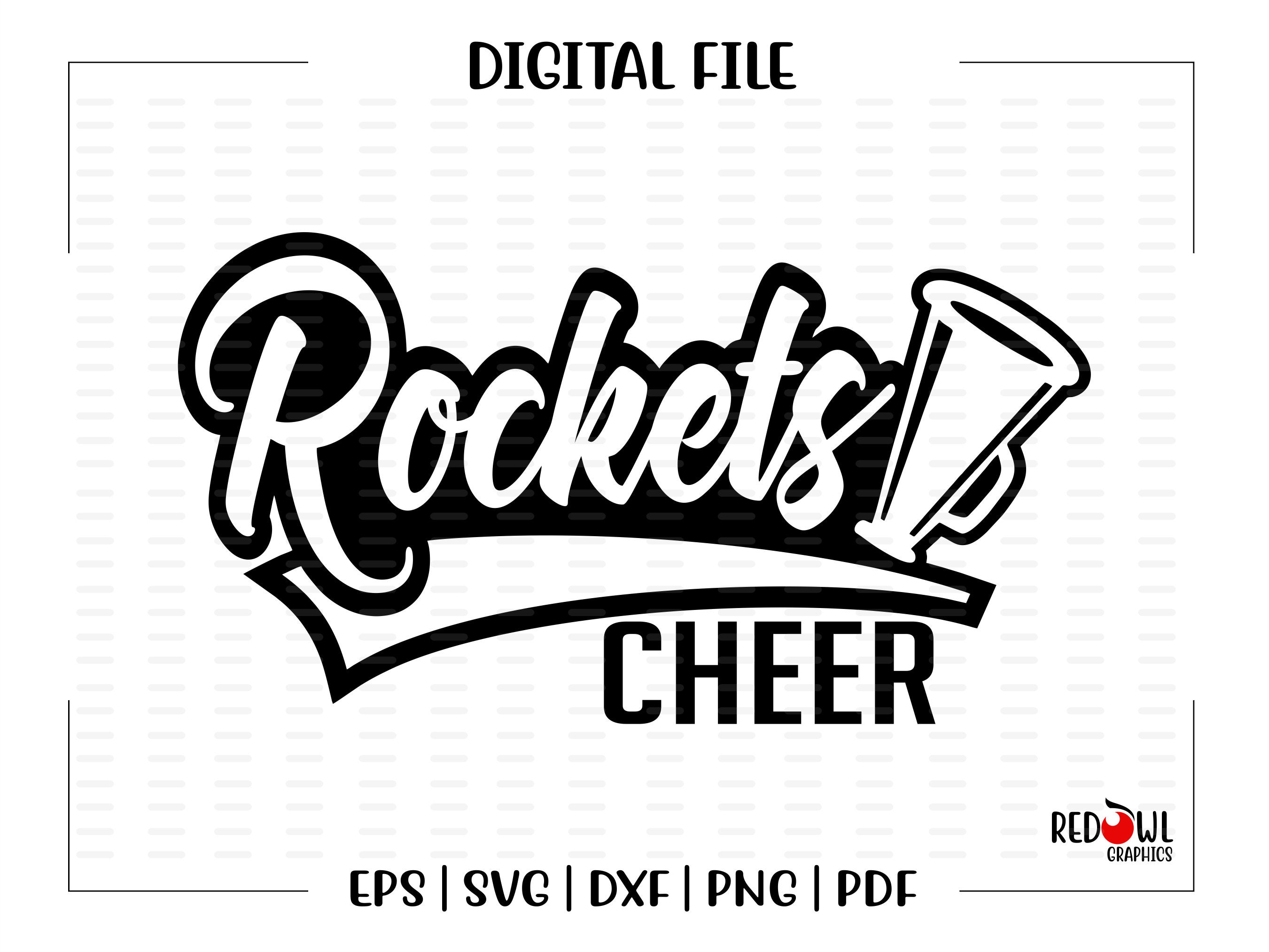 Cheerleader Svg, Cheerleading Svg, Rocket, Rockets, Cheer, Cheerleader ...