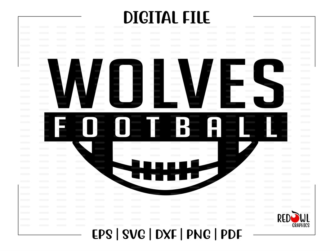 Football Svg, Wolves Football Svg, Wolves, Wolf, Football, Svg, Dxf ...