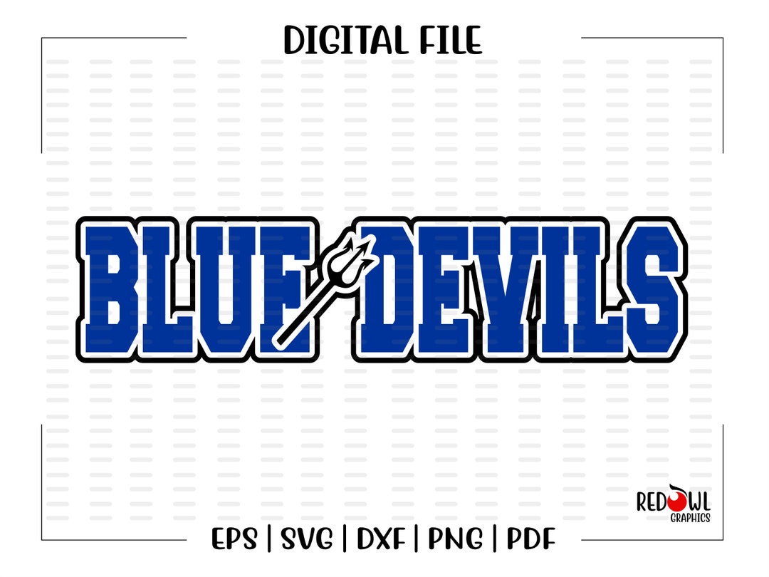 Blue Devil Svg, Devils Svg, Blue Devil, Blue Devils, Devil, Svg, Dxf ...