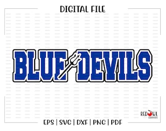 Blue Devil Svg | Etsy