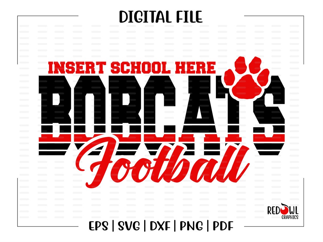 Bobcat Football Svg, Football Svg, Bobcat, Bobcats, Bobcats Football ...