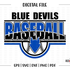 Baseball Svg, Blue Devil Baseball Svg, Blue Devil, Devil, Baseball, Svg ...