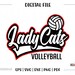 Volleyball Svg, Lady Cats Volleyball Svg, Lady, Cat, Ladycat ...