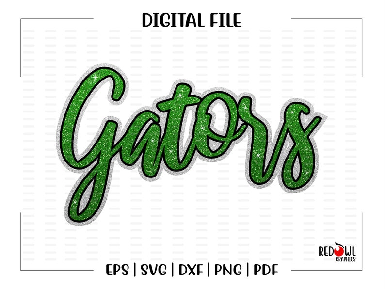 Gator Png, Gator, Gators, Gators Png, Script, Glitter, Green, Sparkle ...
