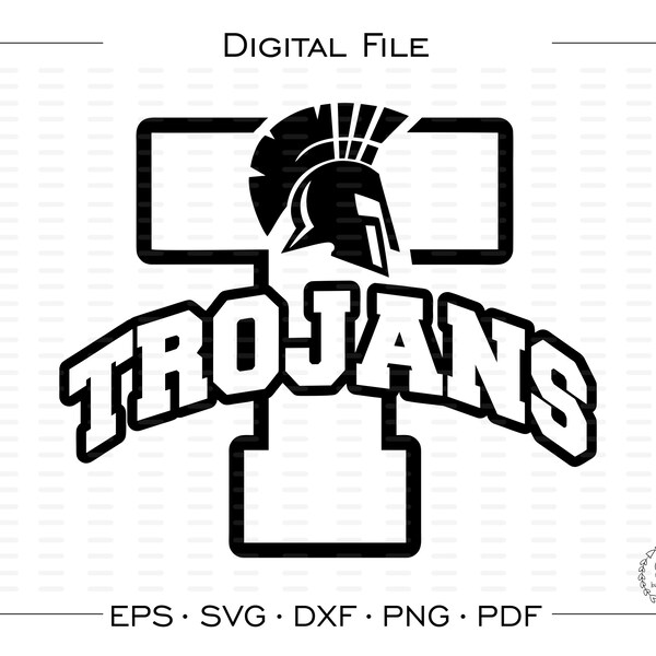 Trojan Mascot Svg - Etsy