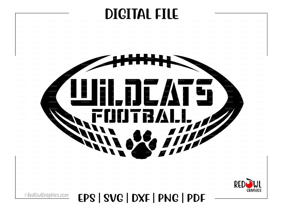 Football Svg, Wildcat Football Svg, Wildcat, Wildcats, Football, Svg ...
