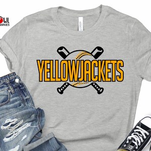 Baseball Shirt, Yellowjacket Shirt, Jacket, Yellow, Baseball, T-shirt ...
