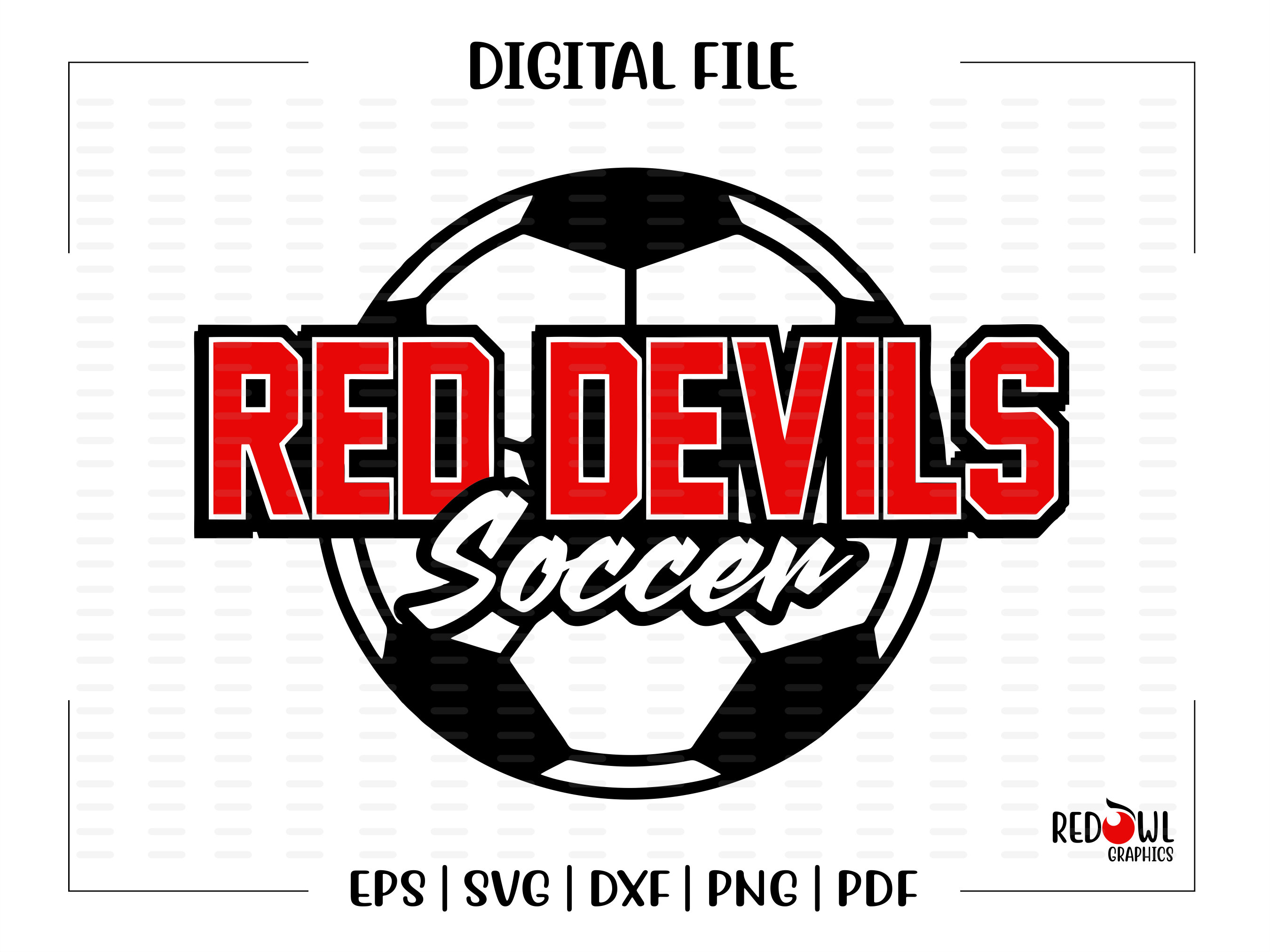Red Devils Logo Soccer