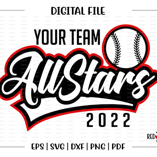 All Stars Team SVG DXF PNG Baseball Files Cricut - Etsy