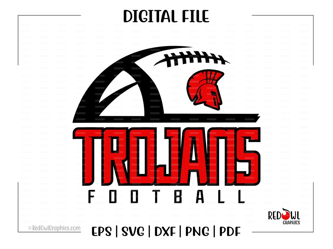 Football Svg, Trojan Football Svg, Trojan, Trojans, Football, Svg, Dxf ...