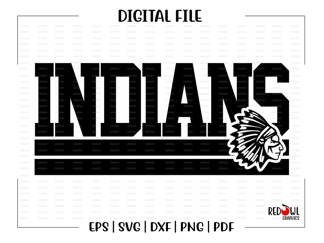 Indian Svg, Indians Svg, Indian, Indians, Clipart, Mascot, School, Svg ...