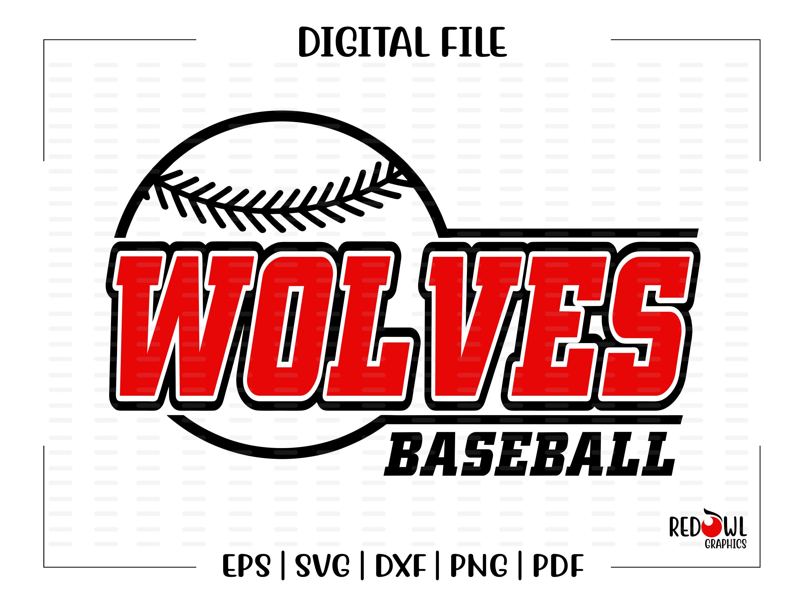 Baseball Svg Wolves Svg Baseball Wolf Baseball Wolf | Etsy