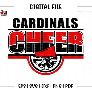 Cheerleader Svg, Cheer Svg, Cardinal, Cardinals, Cheer, Cheerleading ...