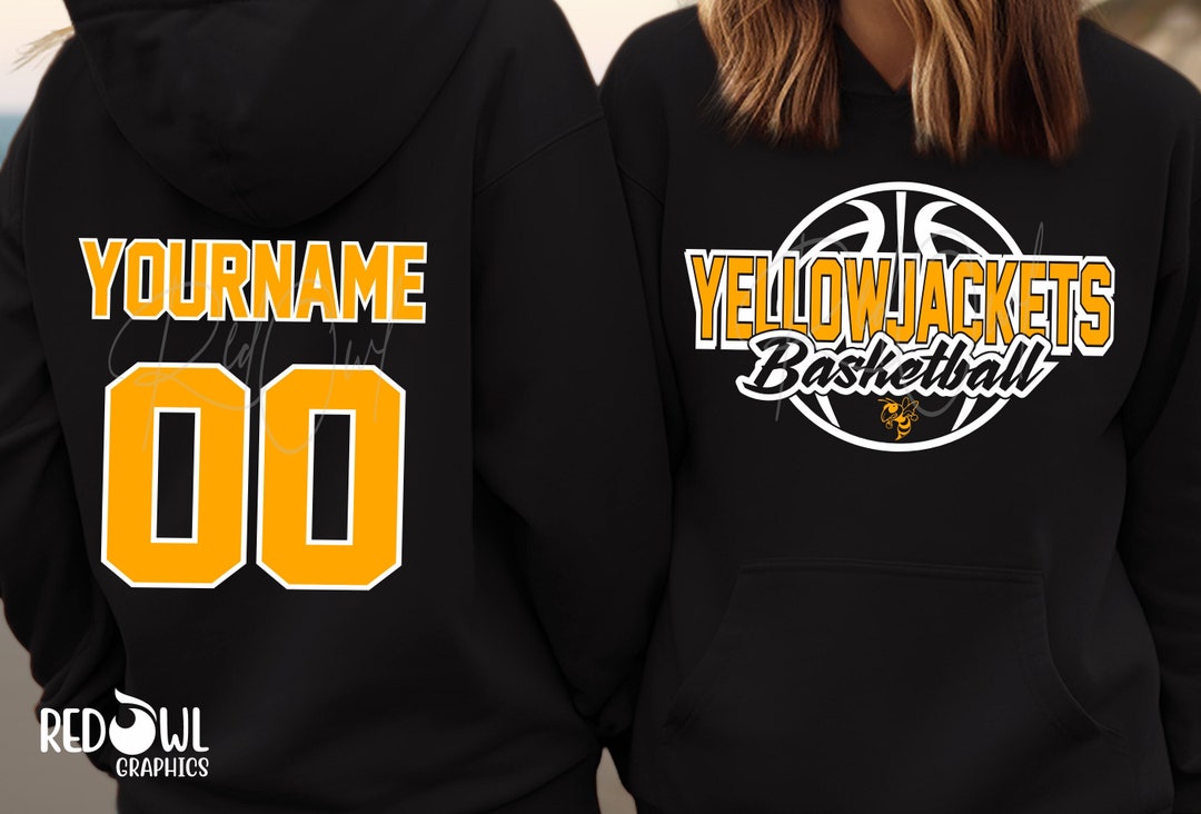 Basketball Shirt Yellowjacket Shirt Jacket Yellow - Etsy