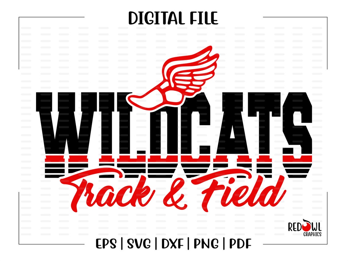 Track Svg, Wildcat Track Svg, Wildcat, Wildcats, Track, Field, Wildcats ...