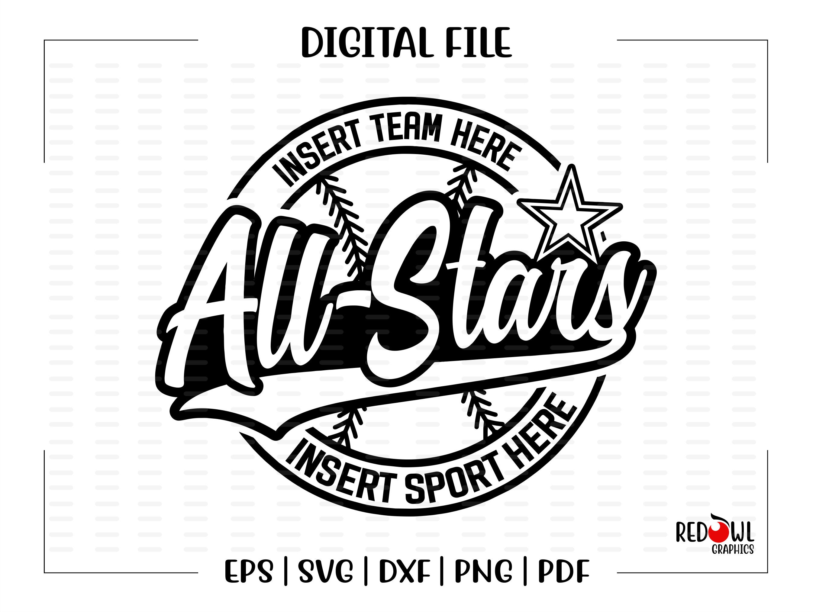 All Star Svg All-star Svg Baseball Svg Baseball All Stars - Etsy