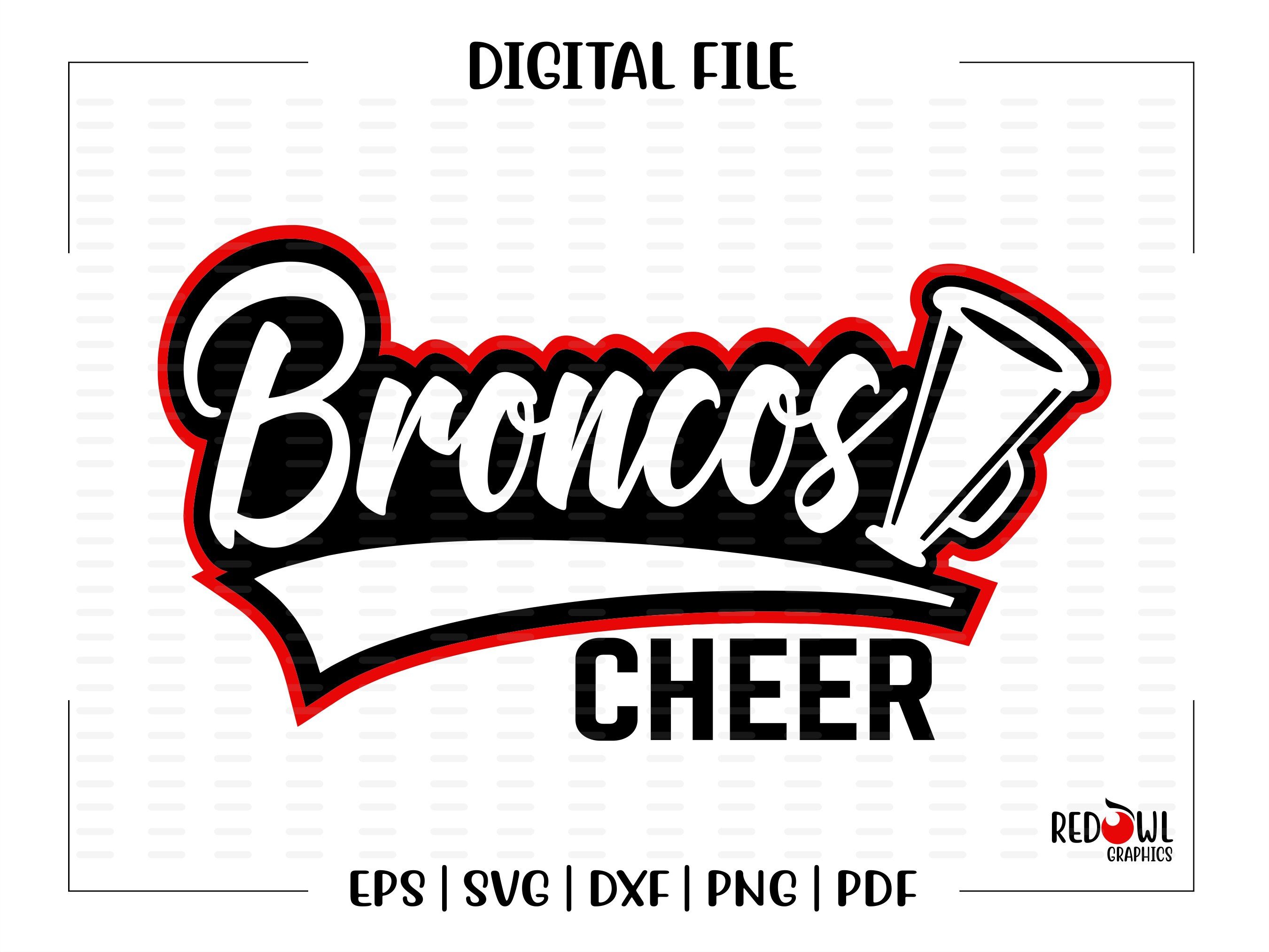 Cheerleading Svg, Bronco Cheerleading, Bronco, Broncos, Cheer ...