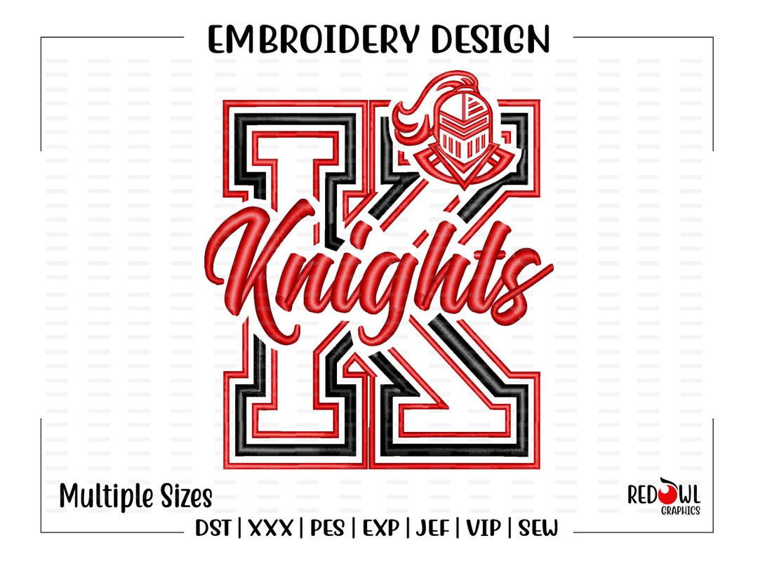 Knight Embroidery, Knights, Embroidery Design, Mascot, School ...
