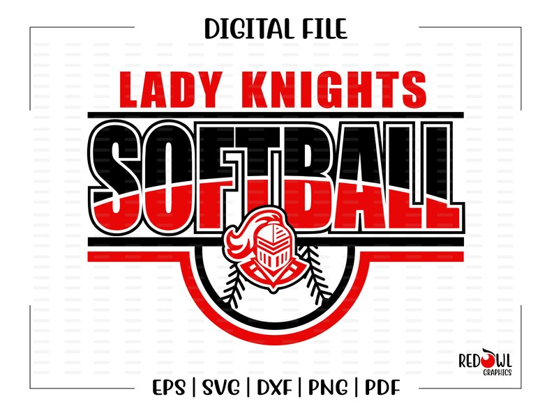 Softball Svg Lady Knights Softball Svg Lady Knight - Etsy