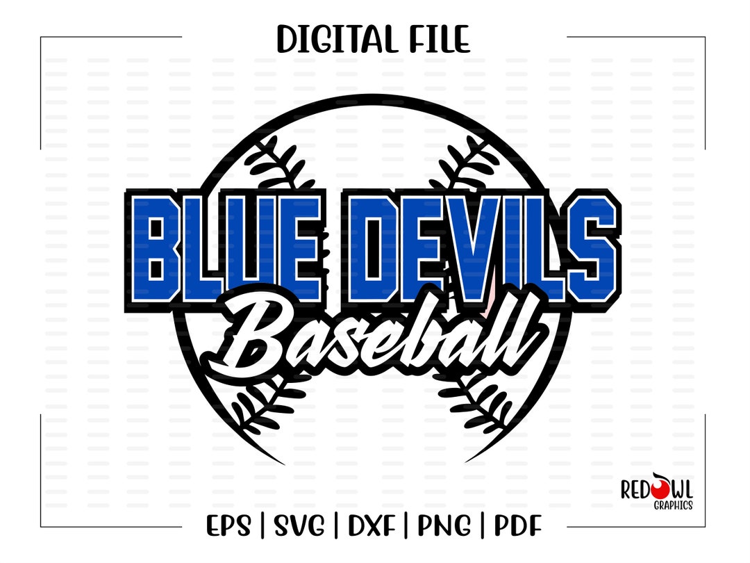 Baseball Svg Blue Devil Baseball Svg Blue Devil Devil - Etsy