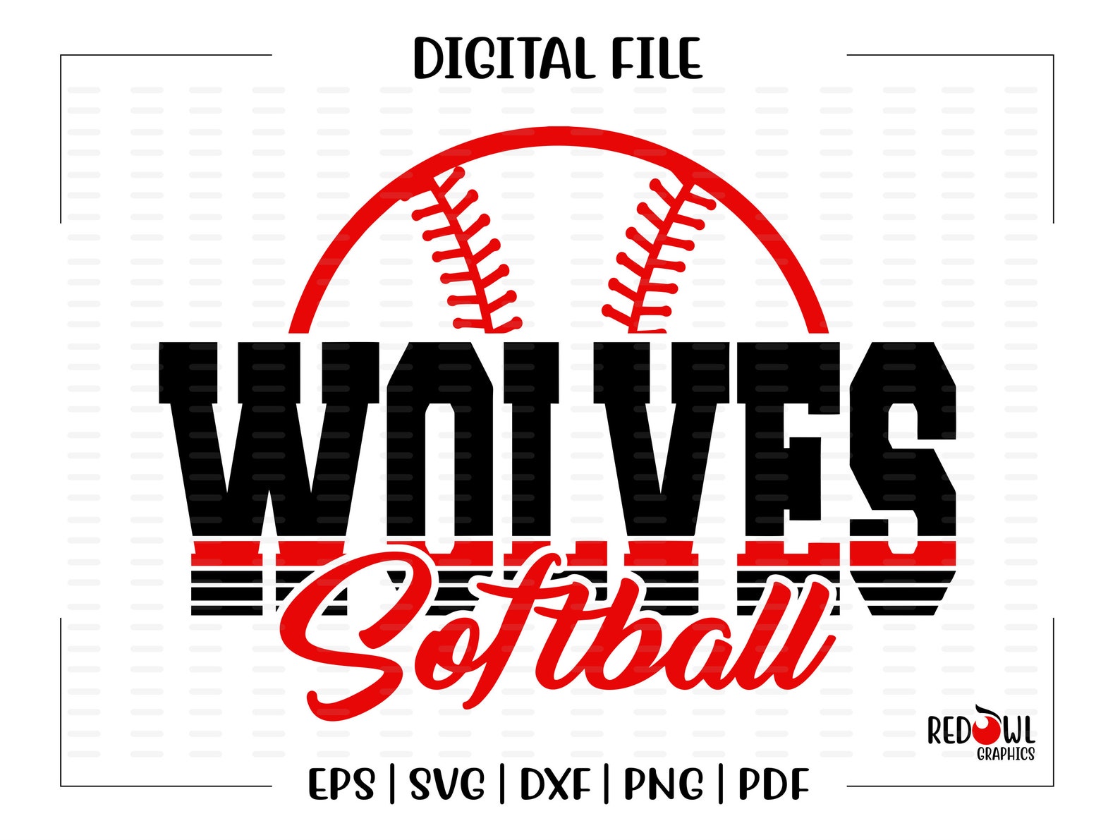 Softball Svg, Wolves Softball Svg, Wolves, Wolf, Softball, Svg, Dxf ...