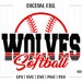 Softball Svg, Wolves Softball Svg, Wolves, Wolf, Softball, Svg, Dxf ...