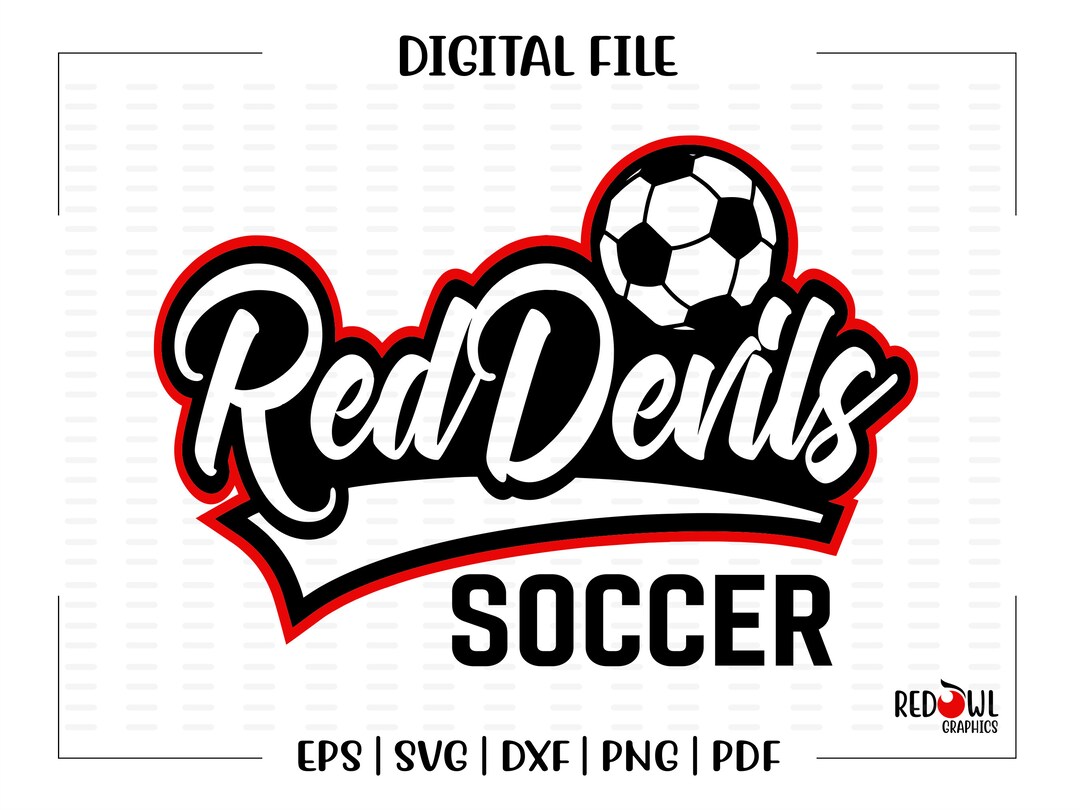 Soccer Svg, Red Devil Soccer Svg,red, Devil, Devils, Soccer, Svg, Dxf ...