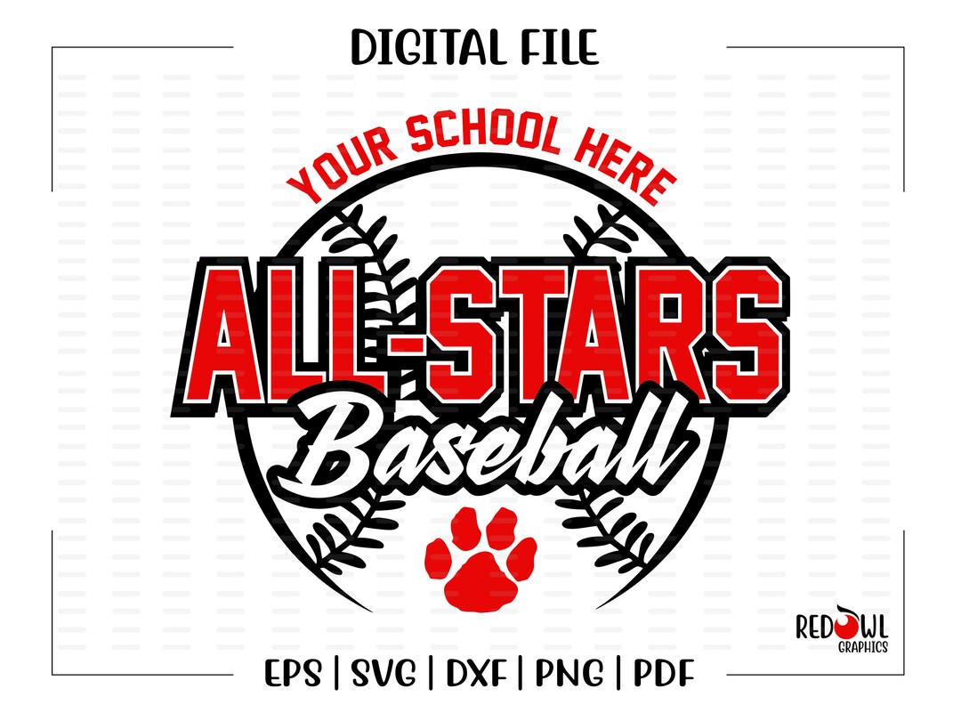 Custom, Personalized, Baseball Svg, All Star Svg, Baseball, All Star ...