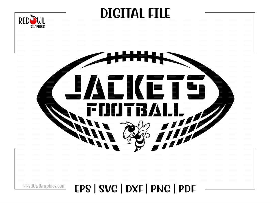 Jackets Football Svg, Jackets Svg, Football Svg, Yellow Jacket, Yellow ...