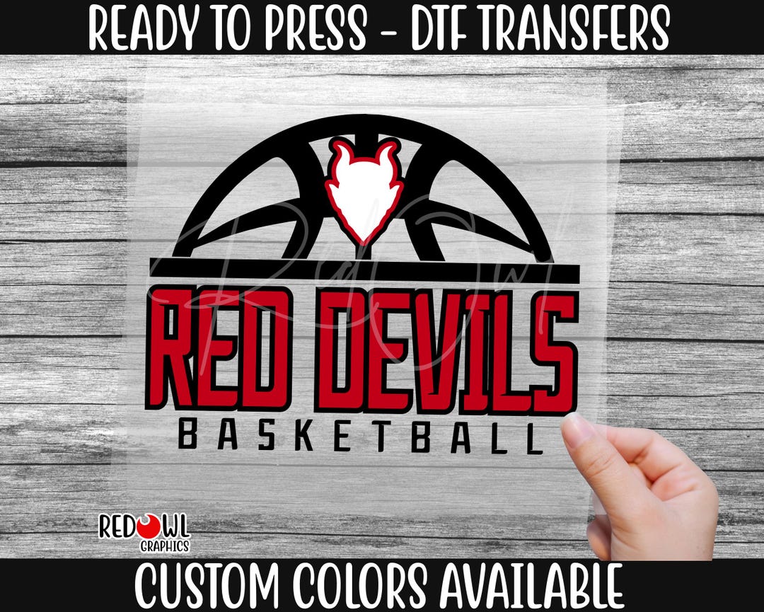 Ready to Press, Basketball Dtf, Red Devils Basketball, Red Devils DTF ...