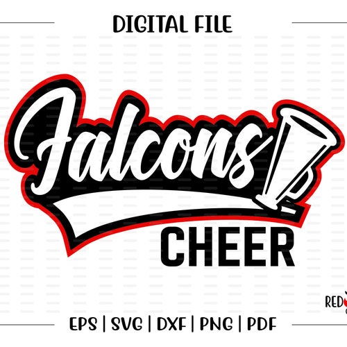 Cheerleading Svg Falcon Cheerleading Falcon Falcons Cheer - Etsy