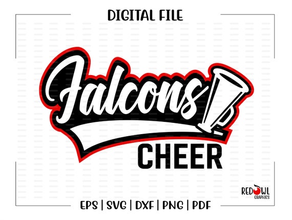 Cheerleading Svg Falcon Cheerleading Falcon Falcons Cheer - Etsy