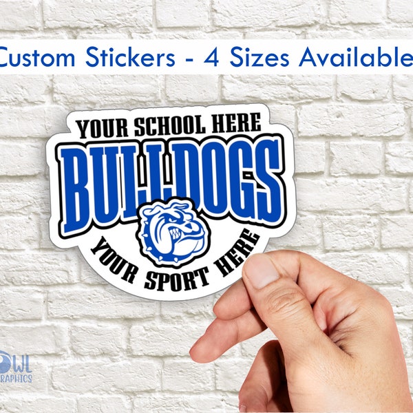 Bulldog Water Bottle Decal - Etsy